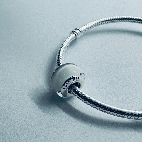 Pandora | Jewelry | Brand New Authentic Pandora Mini Murano White Color ...